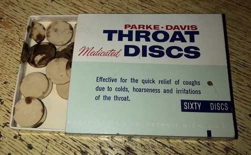 Parks-Davis Throat Discs Medicated (Contents Inside) Detroit Michigan ...