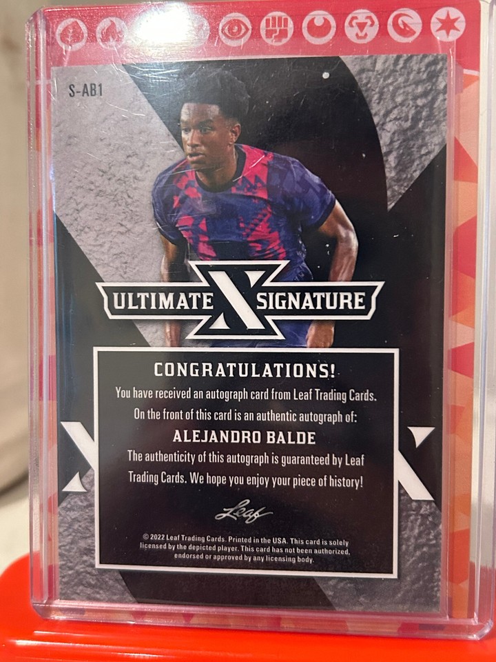 2022-23 Ultimate Leaf Soccer Alejandro Balde Ultimate Signature /7 | eBay