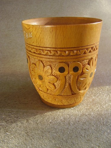 Vintage Carving Wooden Carpathians Folk Art Cup with a dedication | eBay