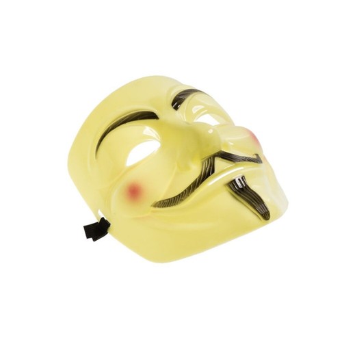 Yellow Anonymous V For Vendetta Hacker Fancy Dress Mask Party Kids ...