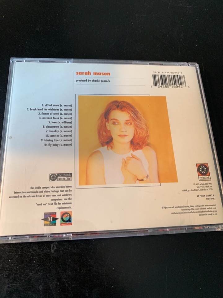 Sarah Masen by Sarah Masen (CD, Jun-1996, Sparrow Records) SIGNED ...