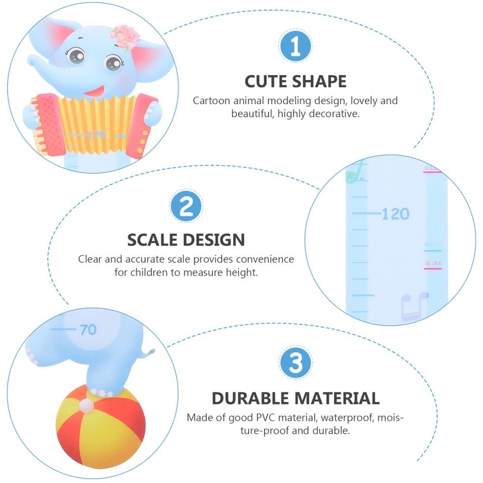 4 Sets Growth Chart Self-adhesive Height Children's Measuring Tape ...