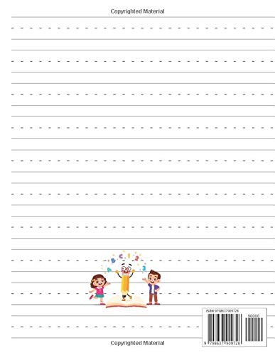 3 Line Notebook For Kids: Lined Paper For Kindergarten Writing With 130 ...