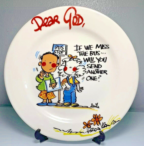 Royal Norfolk “Dear God” Kids Bus Stop Flowers Decorative Plate Without ...