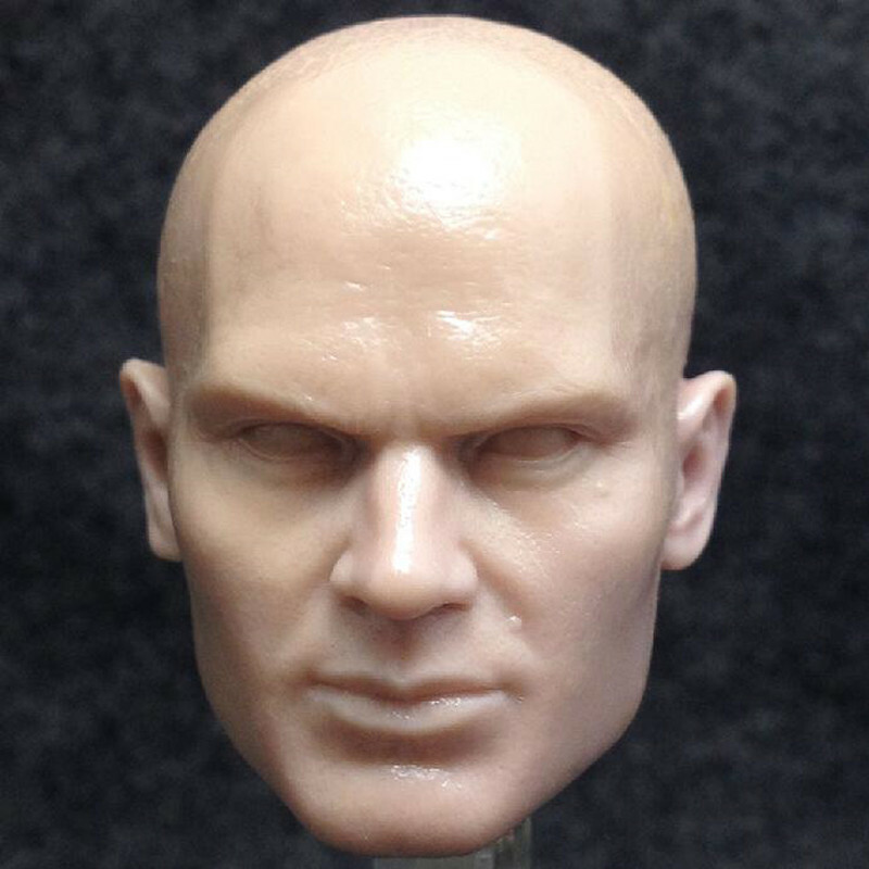 Blank Hot 1/6 Scale Shooting Game Hitman Code 47 Head Sculpt Unpainted ...