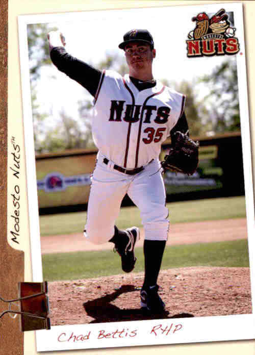 2011 Modesto Nuts Grandstand #2 Chad Bettis Lubbock Texas TX Baseball ...
