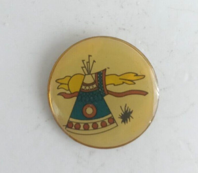 Vintage TeePee With Sunset Background Lapel Hat Pin | eBay