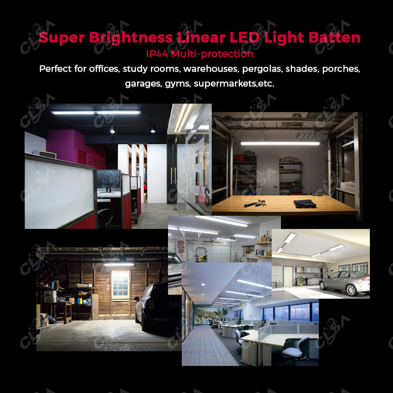 40W 4FT 1200MM LED BATTEN LIGHT SLIM IP44 REPLACE T8 FLUORESCENT TUBE ...