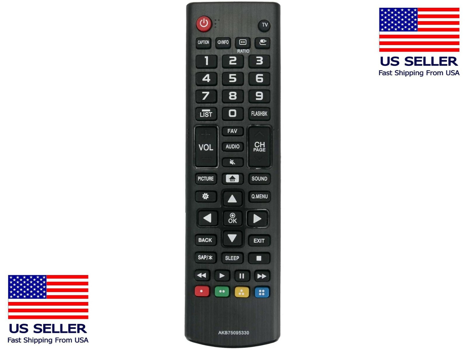 New AKB75095330 Replace Remote for LG TV 24LH4830 43LJ5000 32LJ500B ...