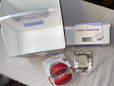 NEW Ubbi Diaper Caddy + Wipes Dispenser + Snack Container Grey Changing ...