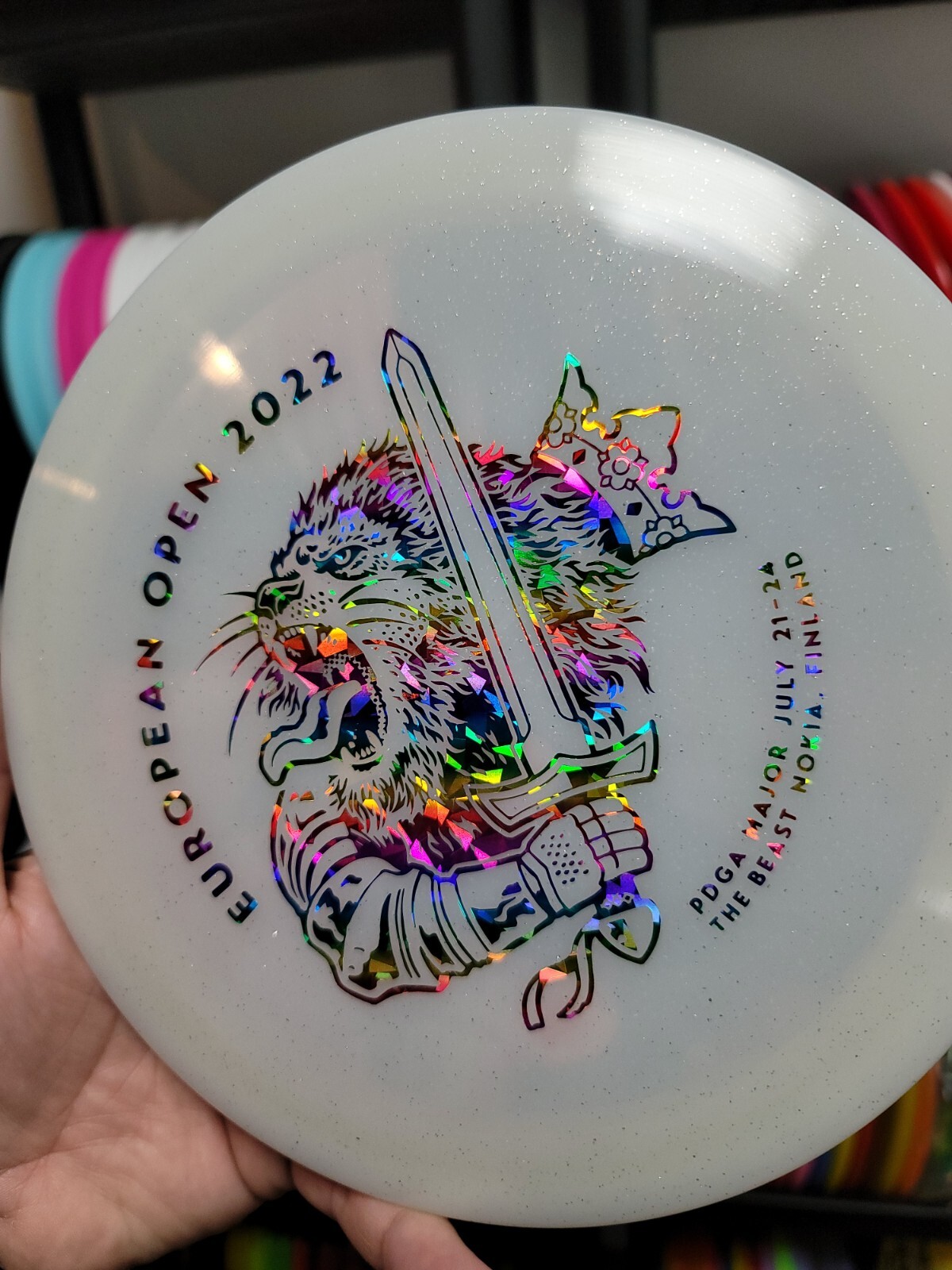 Discmania Metal Flake C-Line FD3 European Open Rainbow Stamp Disc Golf ...