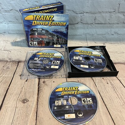 TRAINZ Driver Edition PC Computer Game 2006 Complete Three Disc Set CD ...