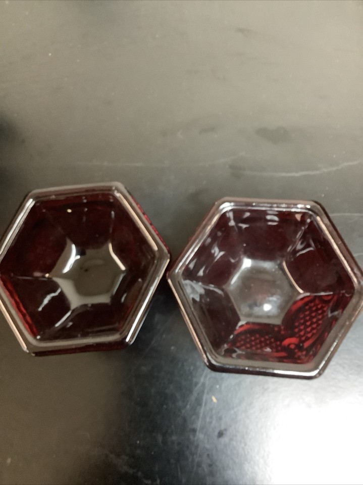 13 Piece Avon 1876 Cape Cod Ruby Red Glass Charisma Cologne Houseware ...