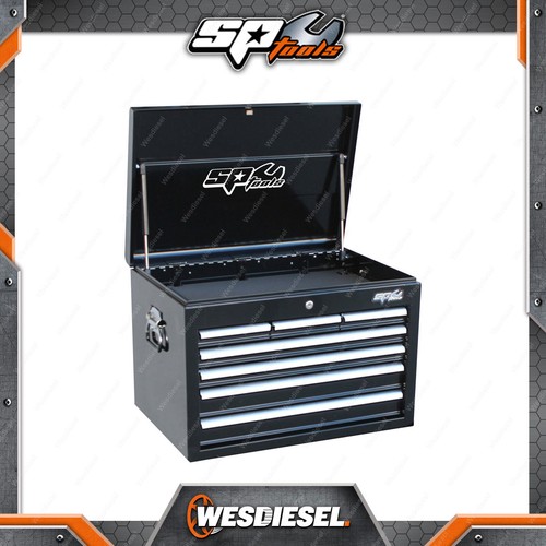 SP Tools 7 Drawer Custom Series Deep Tool Box Black/Chrome Full Drawer ...