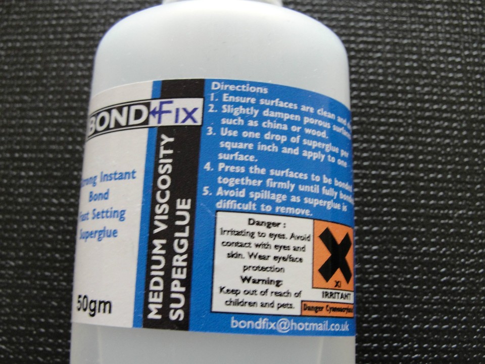 5 x BondFix 50g MEDIUM Superglue industrial strength cyanoacrylate ...