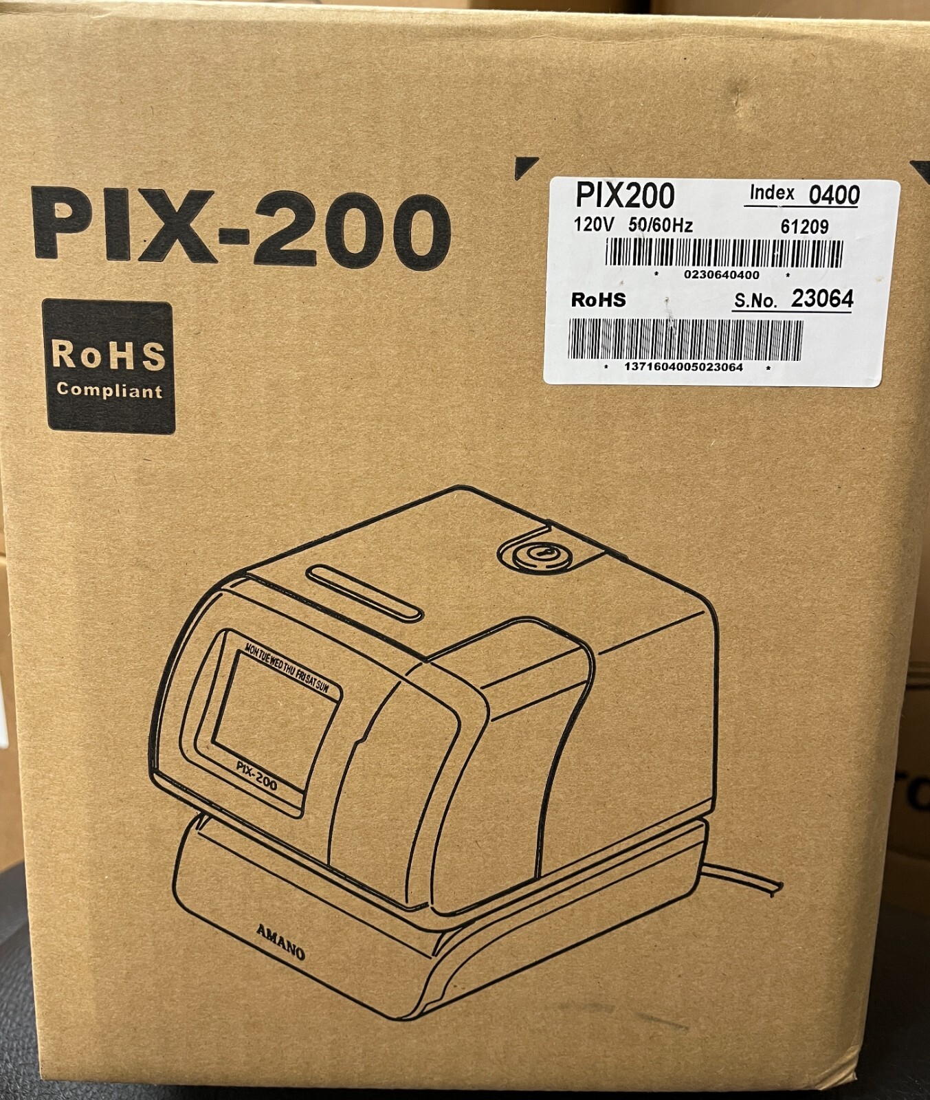 Amano PIX-200 Time Clock - Blue 666661046346| eBay