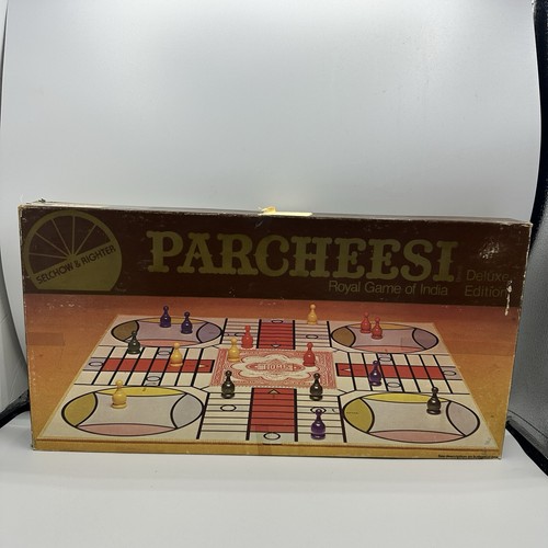 PARCHEESI Deluxe Edition 1982 Vintage Game Royal Game of India Complete ...