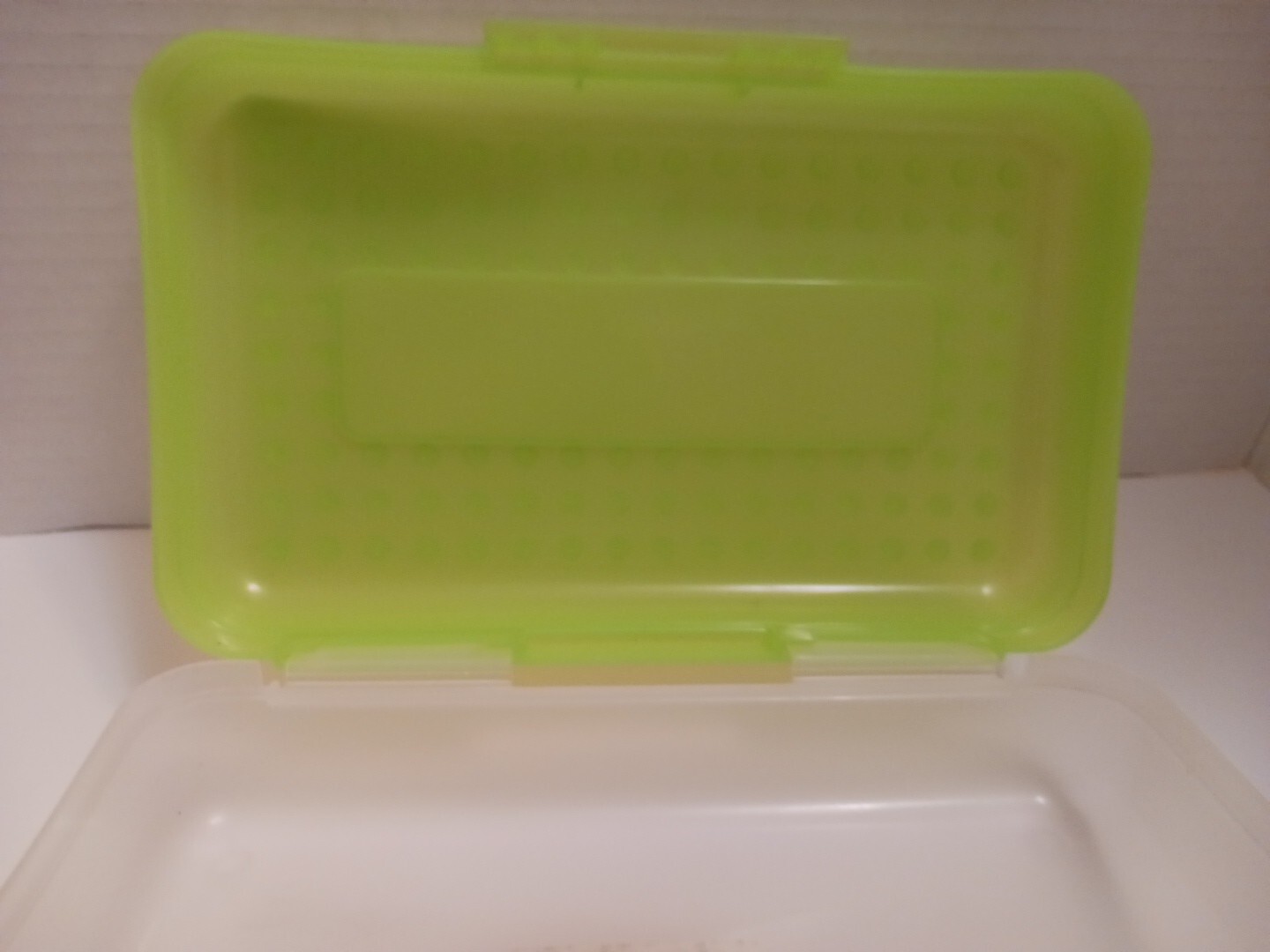 Vtg 1990s Spacemaker Lime Green Plastic Pencil Box Storage Case | eBay
