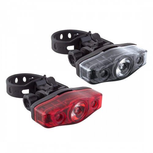 SUNLITE HiFi Combo Black Bicycle Safety Front and Rear Light Set ...