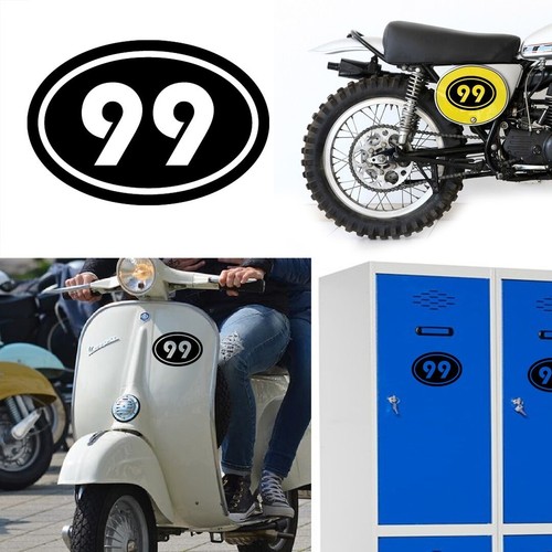Number 99 V2 Oval, Sticker Vinyl | eBay