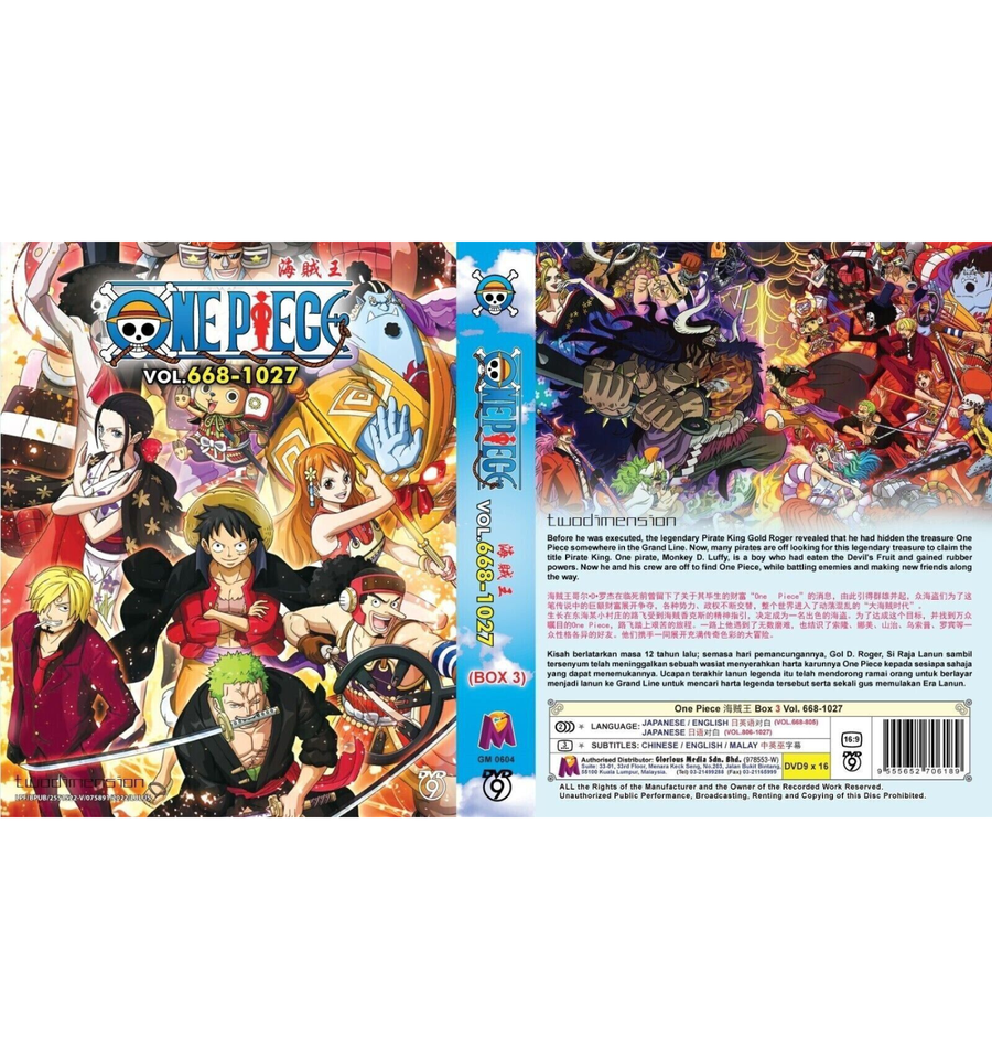 DVD Anime ONE PIECE Complete Series (Vol 1-1027 End) + Movie 1-15 ...