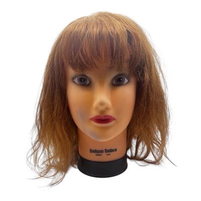 Burmax Deluxe Debra Mannequin Cosmetology Head 100% Real Hair Training ...