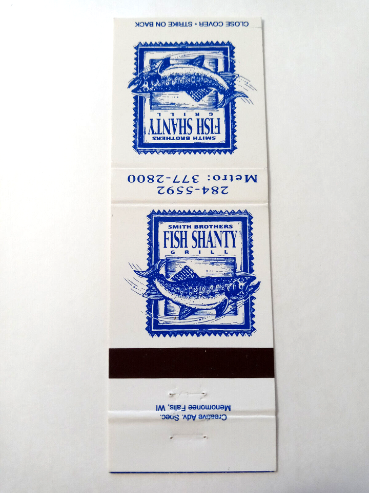 Vintage Matchbook: Smith Brothers Fish Shanty Grill, Port Washington ...