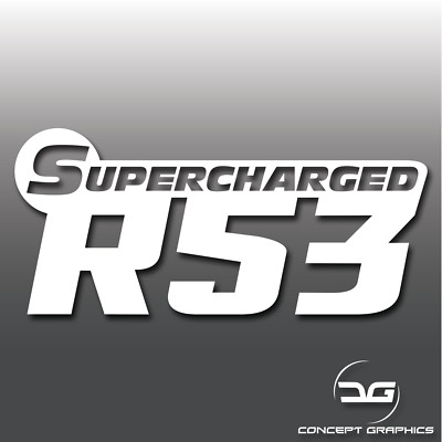 1x Mini Cooper S R53 Supercharged Car Vinyl Decal Badge Sticker GP ...