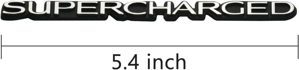2X Supercharged Emblem Universal 3D Badge Super Charged Logo Nameplate ...