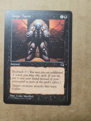 Magic the Gathering MTG Imps' Taunt (138) Tempest NM/LP Black Buyback ...