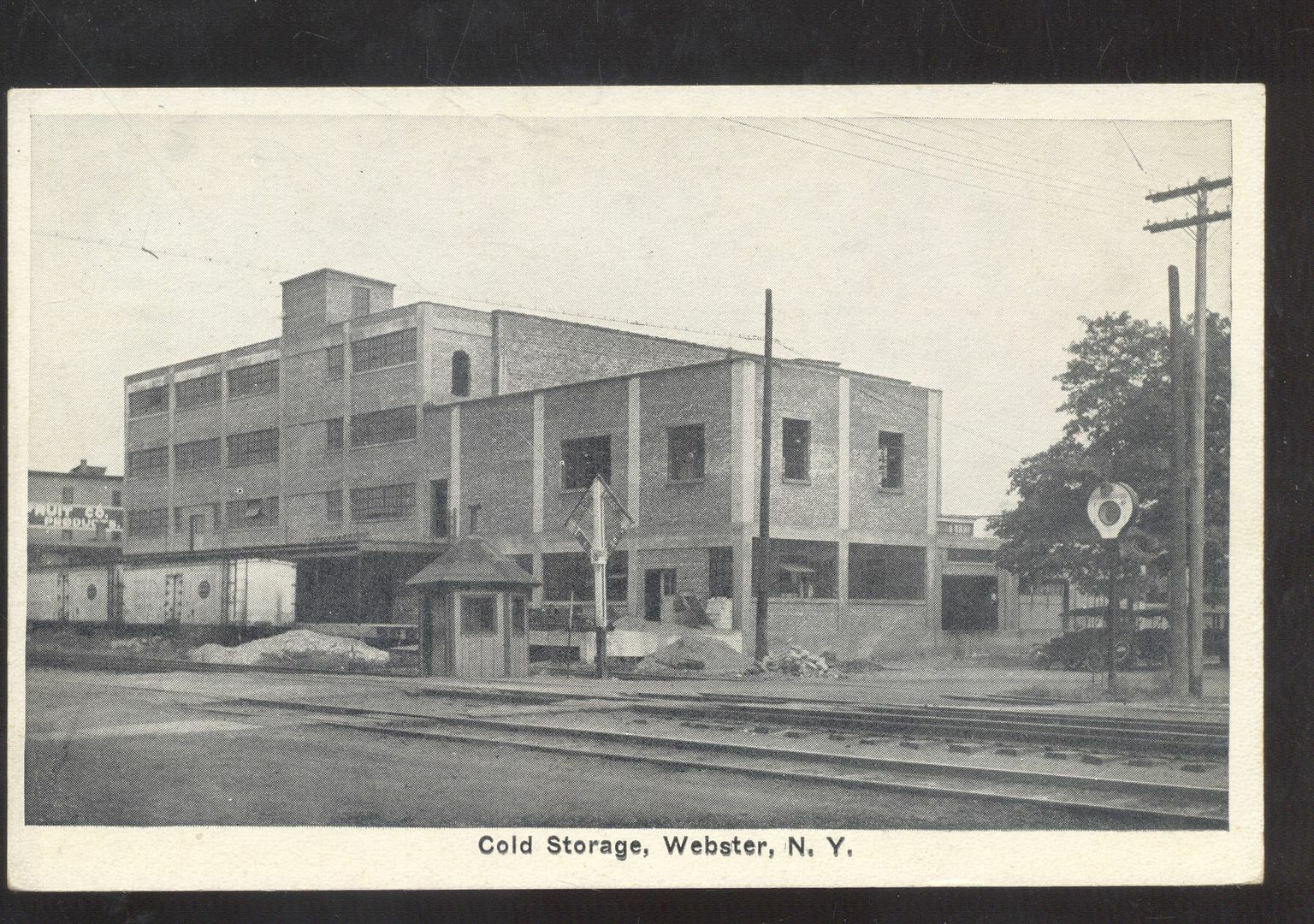 WEBSTER NEW YORK COLD STORAGE ICE HOUSE BUILDING RAILROAD VINTAGE ...