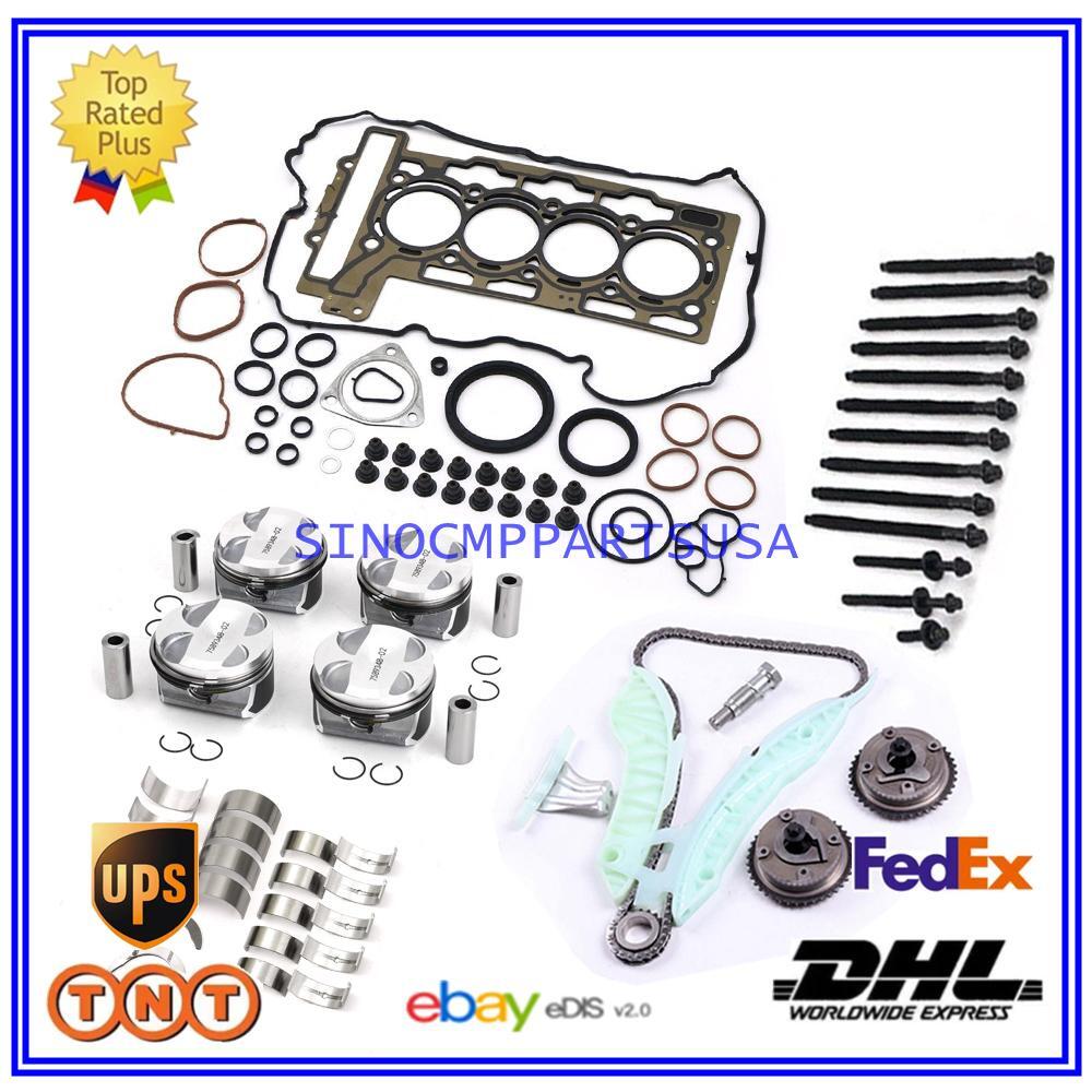 N12 N16 1.6 Engine Rebuild Kit & Timing Chain Kit VVT Gear For BMW Mini ...