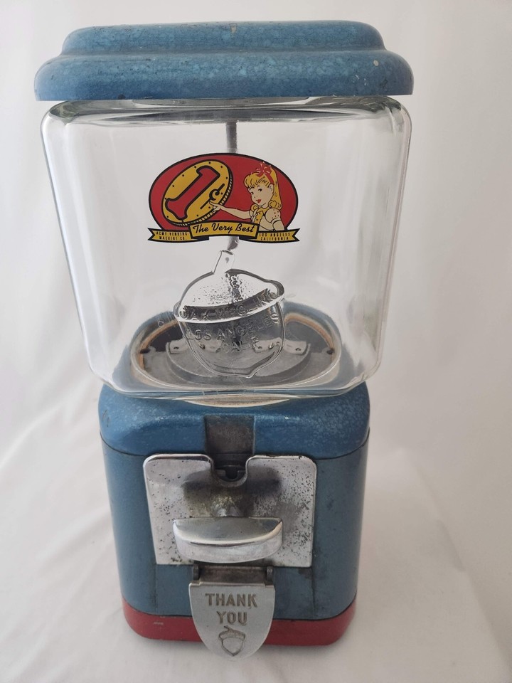 OAK ACORN EMBOSSED HAND BLOWN GUMBALL MACHINE GLOBE WITH DECAL!! | eBay