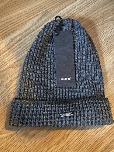 Firetrap New Mens Adult One Size Grey Beanie Hat RRP £14.99 | eBay UK