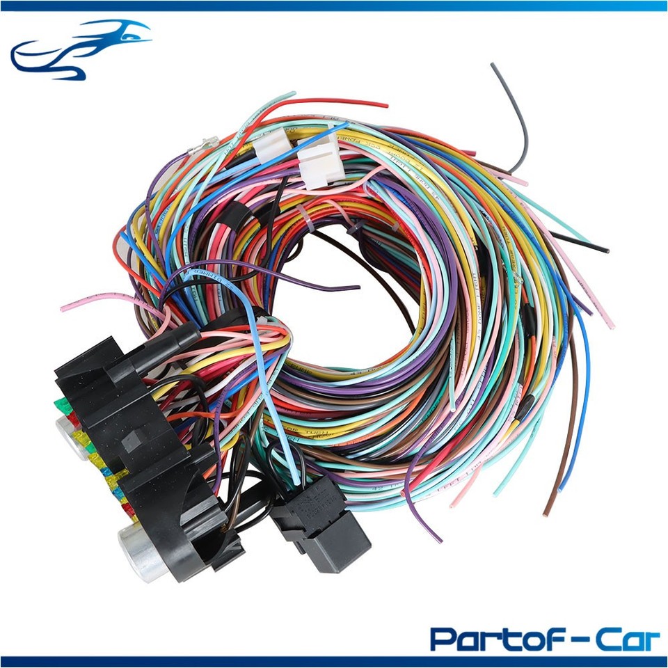 Universal 21 Circuit Wiring Harness For Chevrolet Ford Jeep Hotrods | eBay