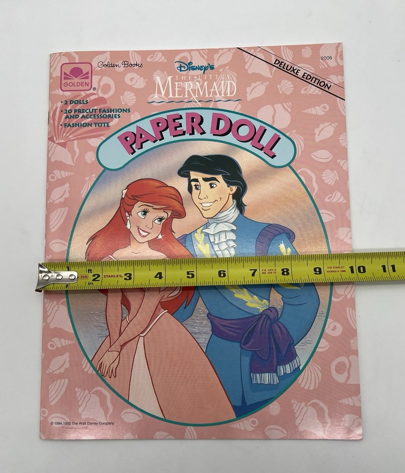 Vintage 1994, 1992 Disney’s The Little Mermaid Deluxe Paper Dolls 2006 ...