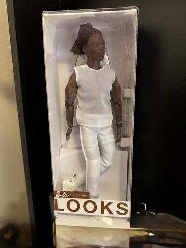 Barbie LOOKS #4 Ken Doll JON Made-to Move Black AA w/ Man Bun GXL14 ...