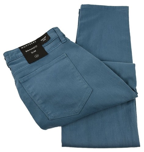 MONFRERE Lagoon BRANDO Cotton Blend Slim Fit Japanese Denim Jeans 34x34 ...