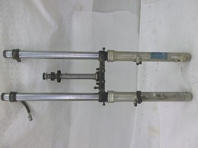 1982 Yamaha XJ750J Maxim Front Forks Pair and Lower Triple Tree Clamp ...