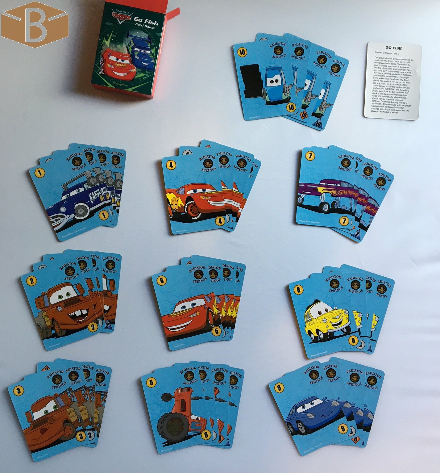 Disney Cars Supercharged Card Games. Crazy 8's and Go Fish. Printed by ...