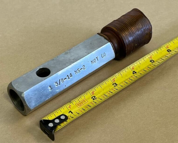 GTD A-5 TAPERLOCK THREAD PLUG GAGE 1-3/8-14 NS-2, NOT GO PD 1.3230 ...