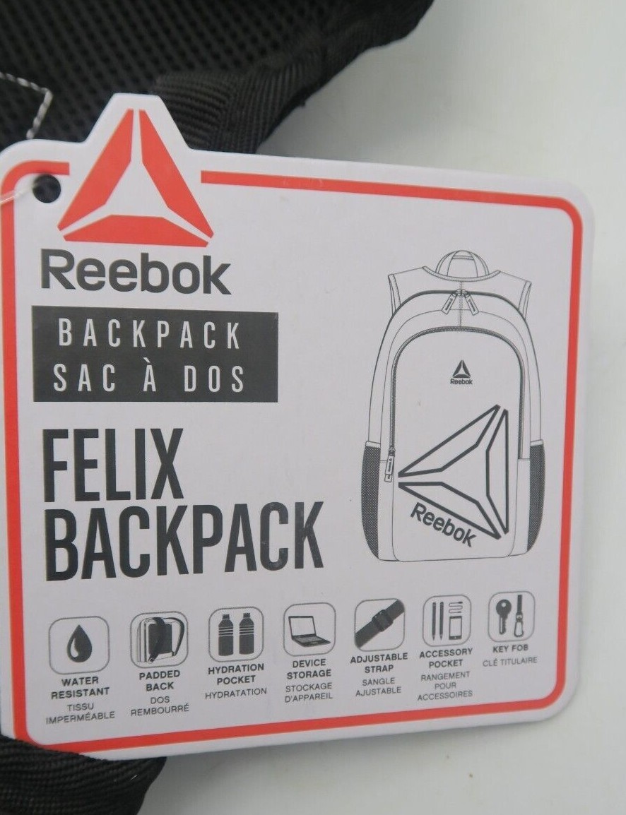 Reebok+Unisex+Adult+Felix+Backpack+Water+Resistant+Adjustable+Strap ...