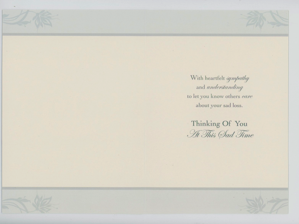 With Deepest Sympathy card to send condolences pale Blue 19 x 13 cm | eBay