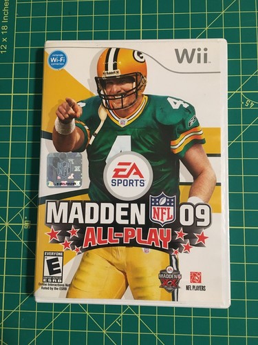 Madden NFL 09: All-Play (Nintendo Wii, 2008) Brett Farve Complete with ...