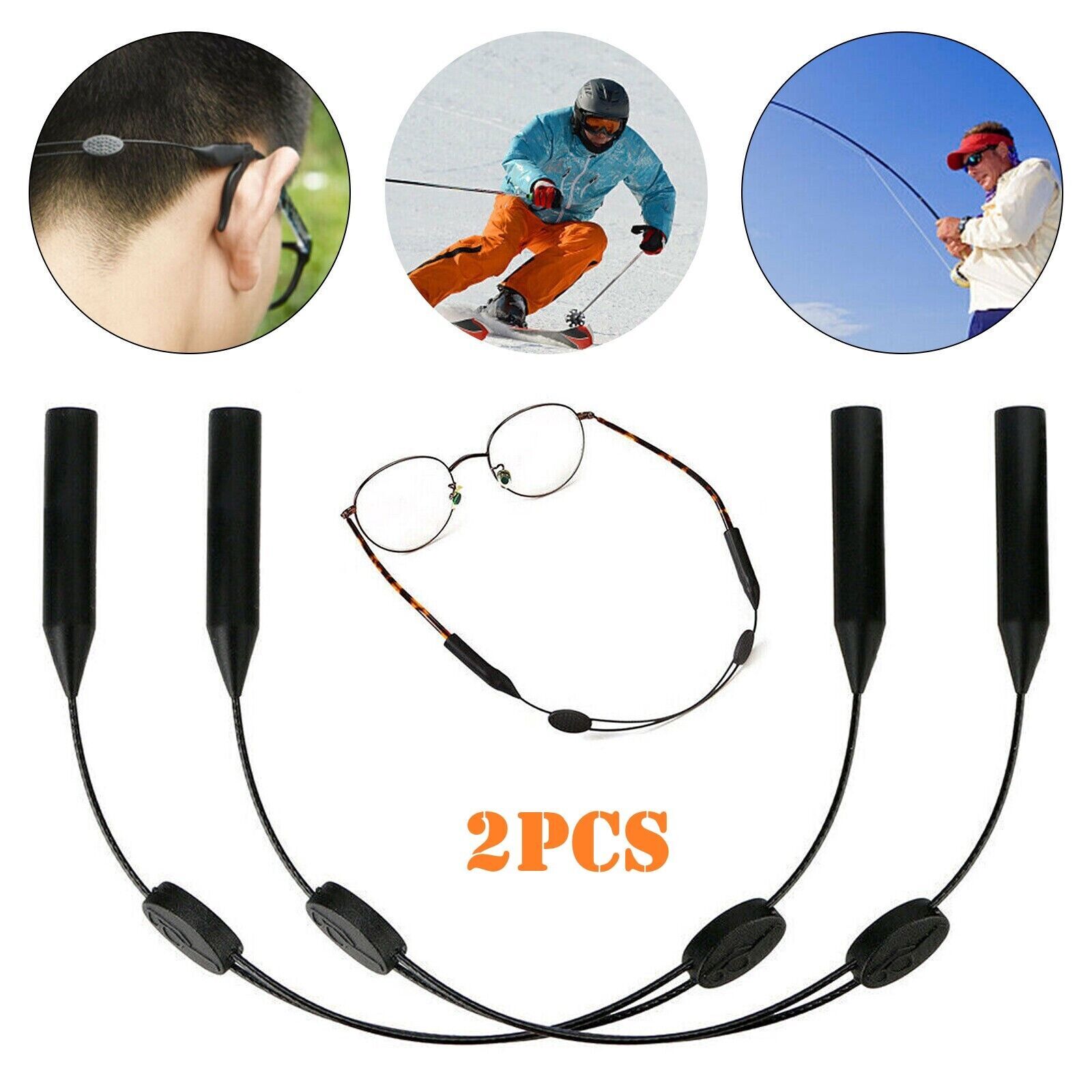 2-Pack Eyeglasses Strap Neck Cord Sunglasses Rope String Lanyard ...