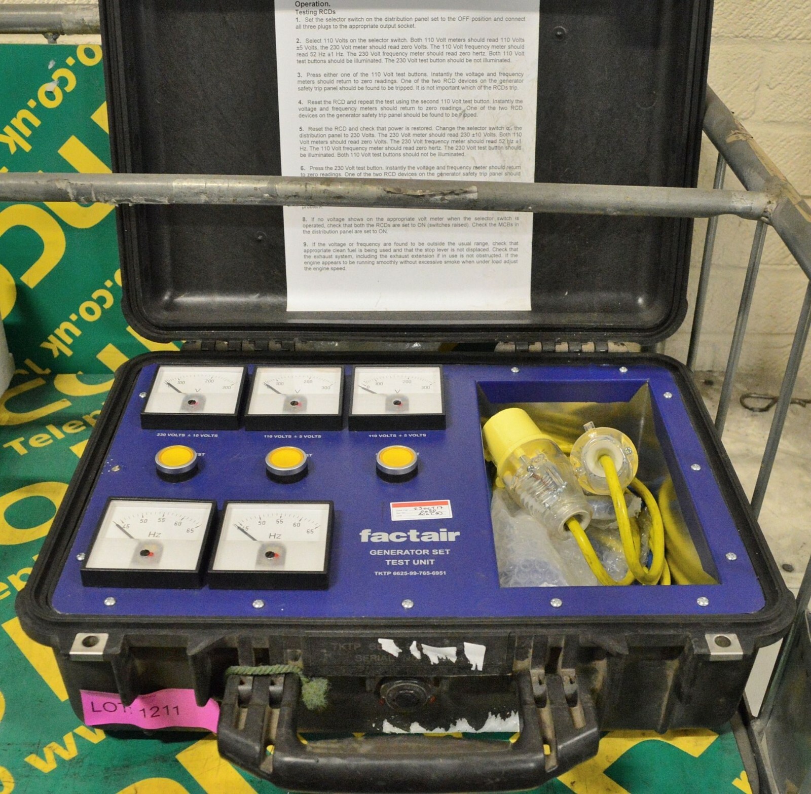 Factair Safe Air Tester GENERATOR TEST SET TESTING UNIT | eBay UK