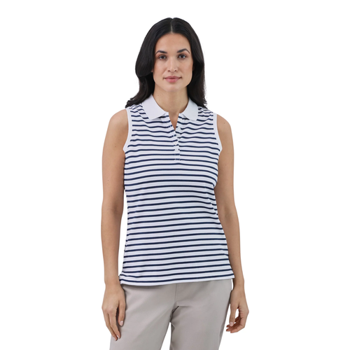 Chaps Women's Sleeveless 5 Button Placket Polo Size L | eBay