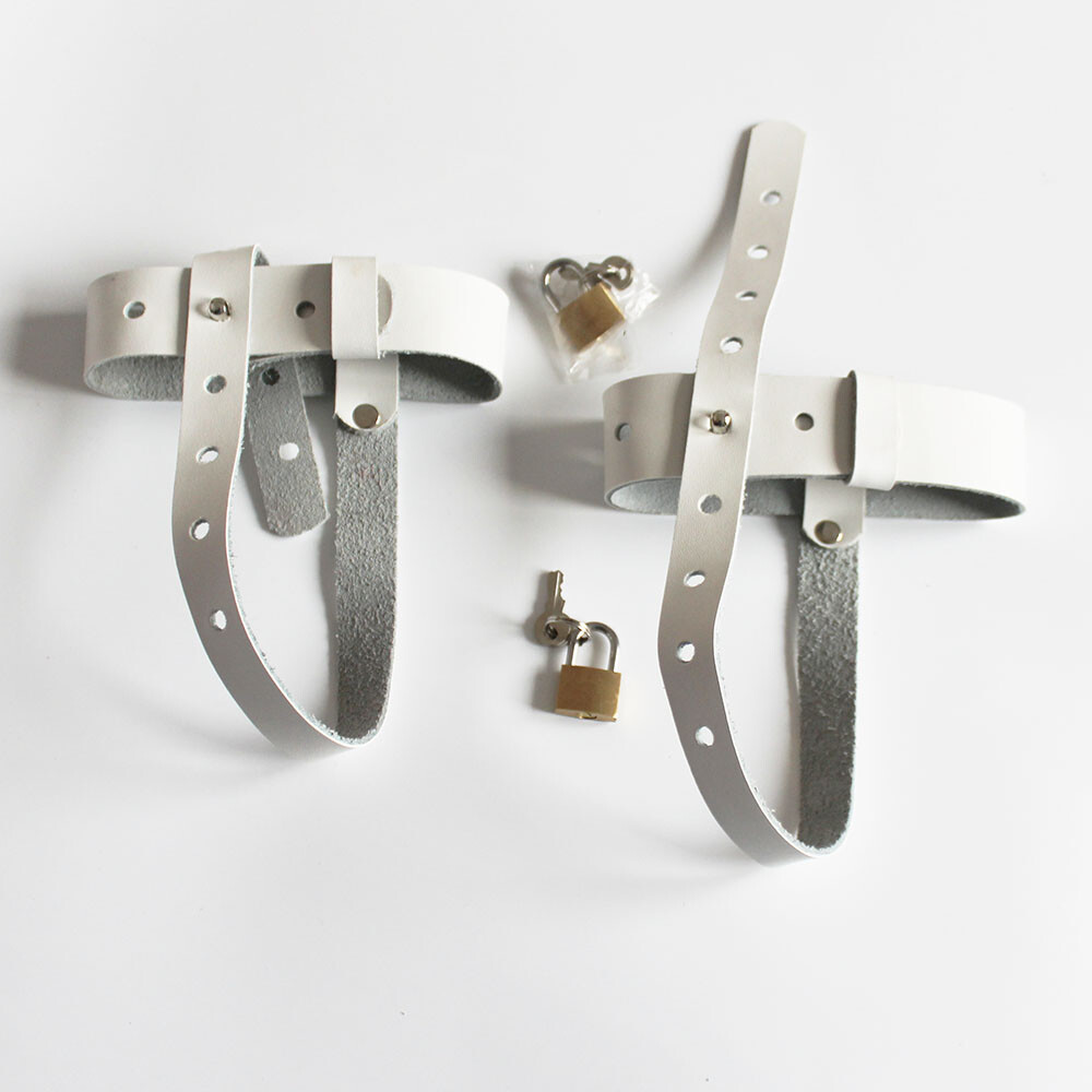 PU Leather Ankle Locking Belts Restraint Cuffs Fixed High Heel Shoes ...