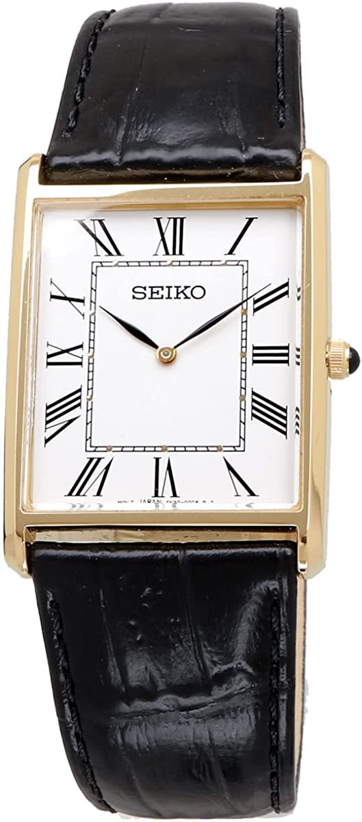 [Seiko] Seiko Watch Men's Square Design Quartz SWR052 White Dial x ...