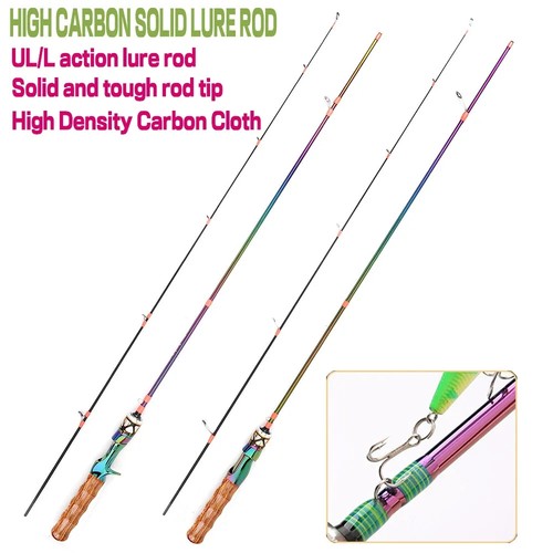 Fishing Rod 2 Section Fishing Rod Soft Solid Tip Lure Rod High Tough 1 ...